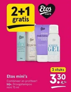 Etos mini's combineer en profiteer! aanbieding bij Etos