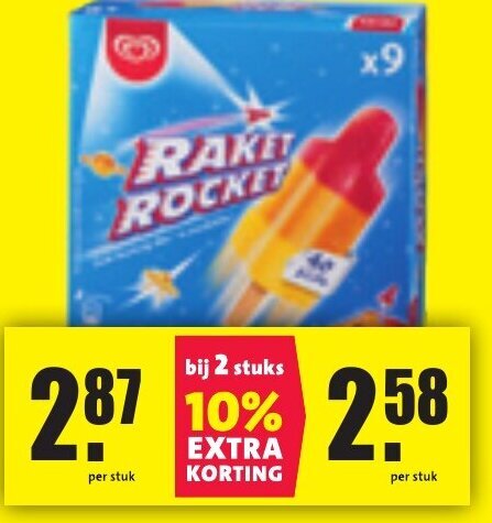 Raket ijs aanbieding bij Nettorama