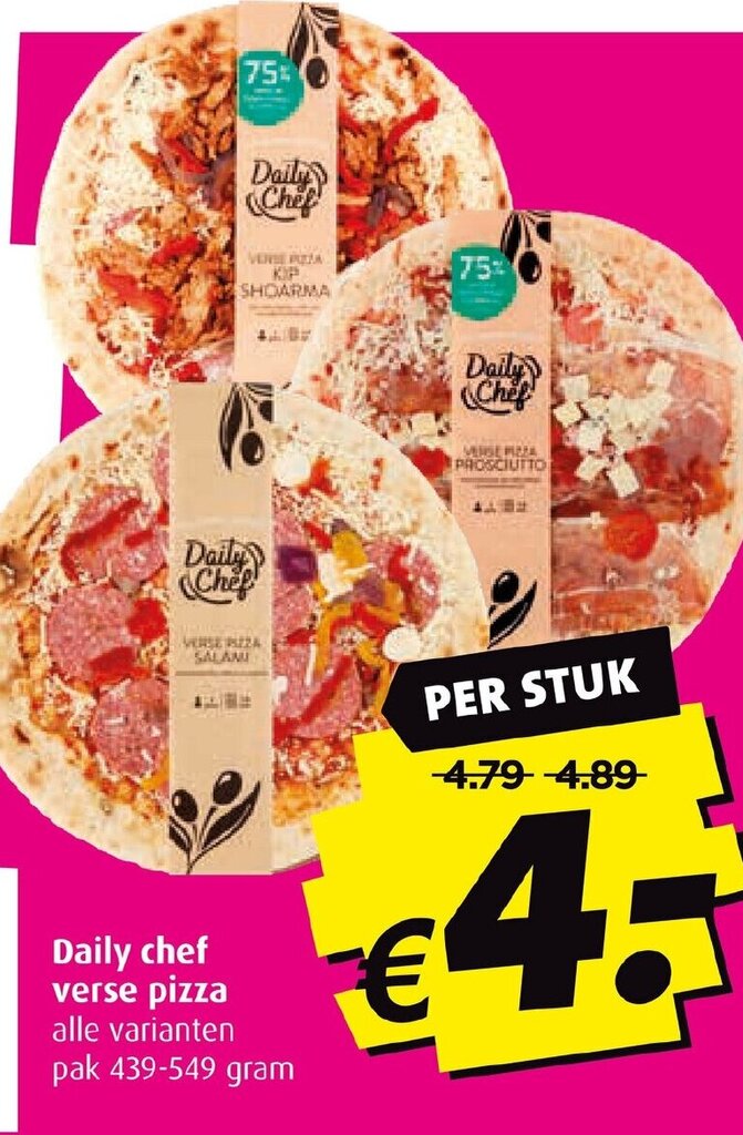 Daily chef verse pizza aanbieding bij Boni