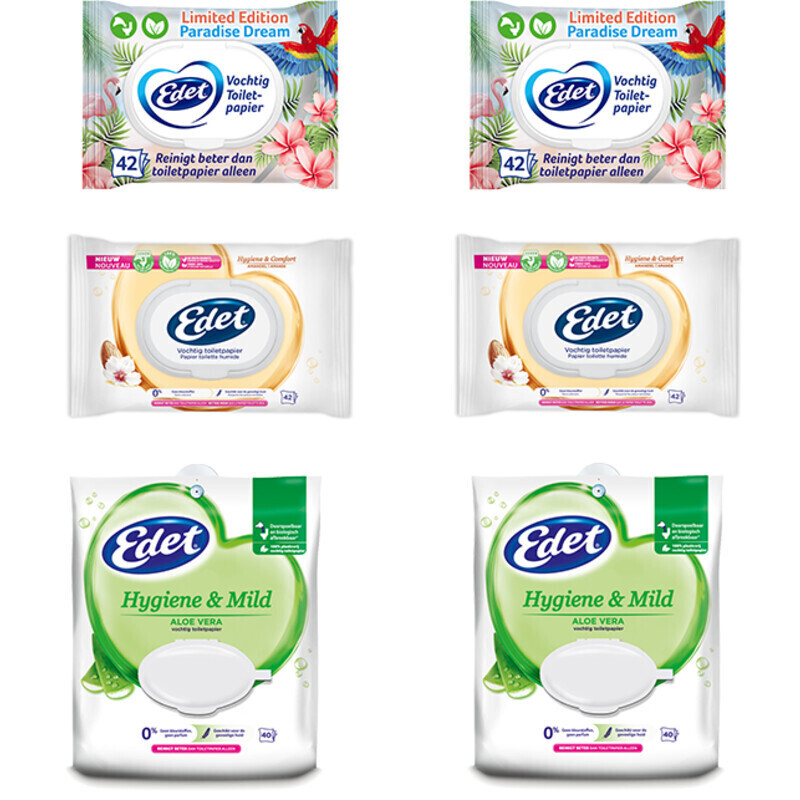 Edet vochtig toiletpapier pakket aanbieding bij Albert Heijn