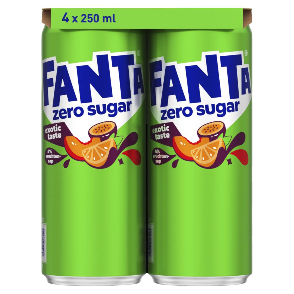 Fanta exotic zero sugar 4x25cl aanbieding bij Dekamarkt