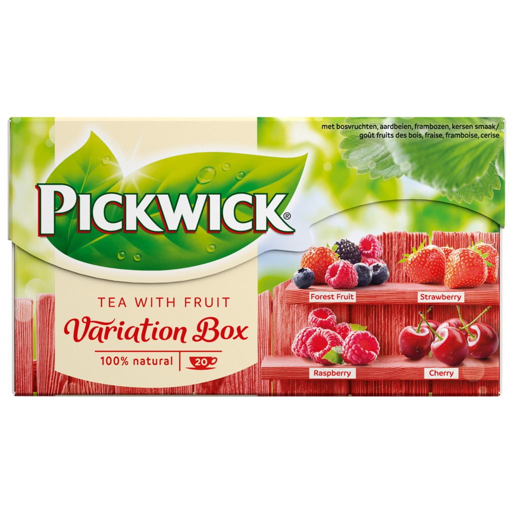 Pickwick fruit variatie rood fruit thee aanbieding bij Dekamarkt