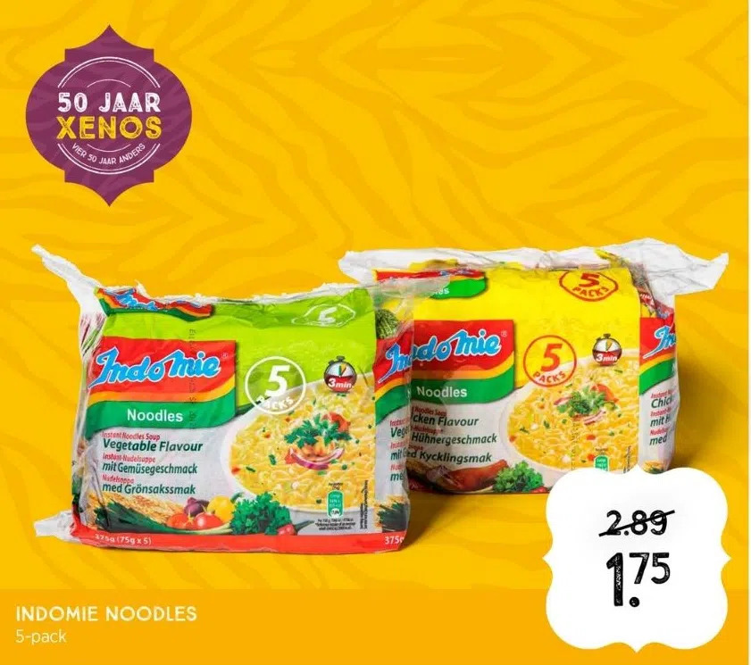 Indomie noodles aanbieding bij Xenos