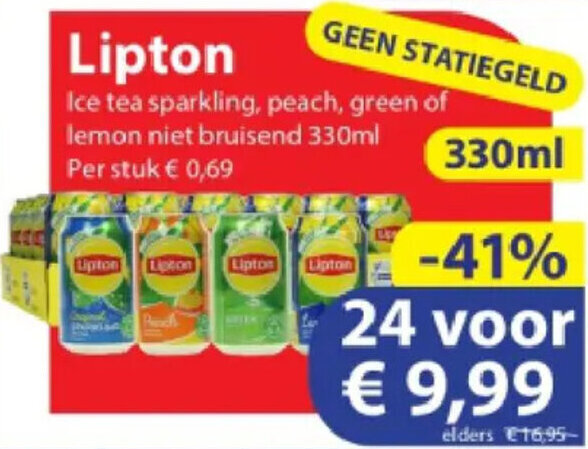 Lipton 330 ml aanbieding bij Die Grenze