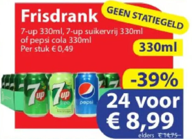 Frisdrank 330 ml aanbieding bij Die Grenze