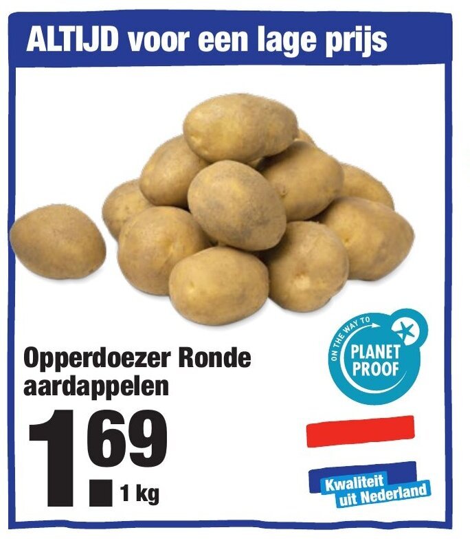 Opperdoezer Ronde aardappelen 1kg aanbieding bij ALDI