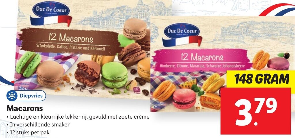 Macarons 148g aanbieding bij Lidl