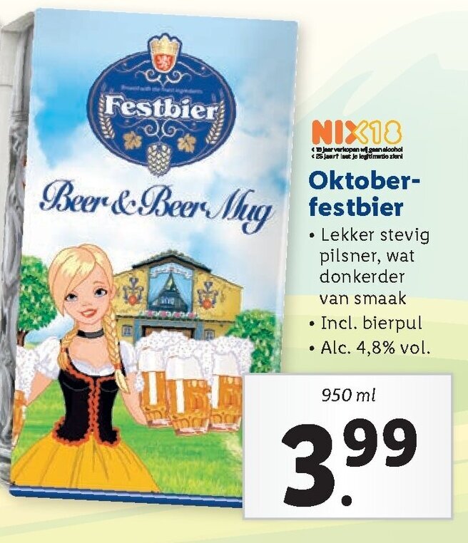 Festbier Oktoberfestbier 950ml aanbieding bij Lidl