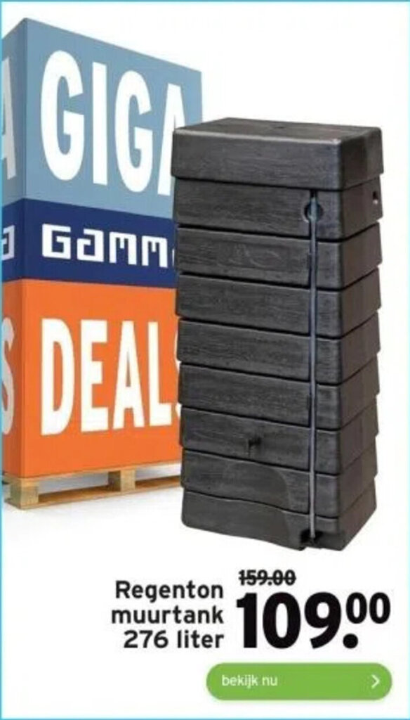 Regenton muurtank 276 liter aanbieding bij GAMMA