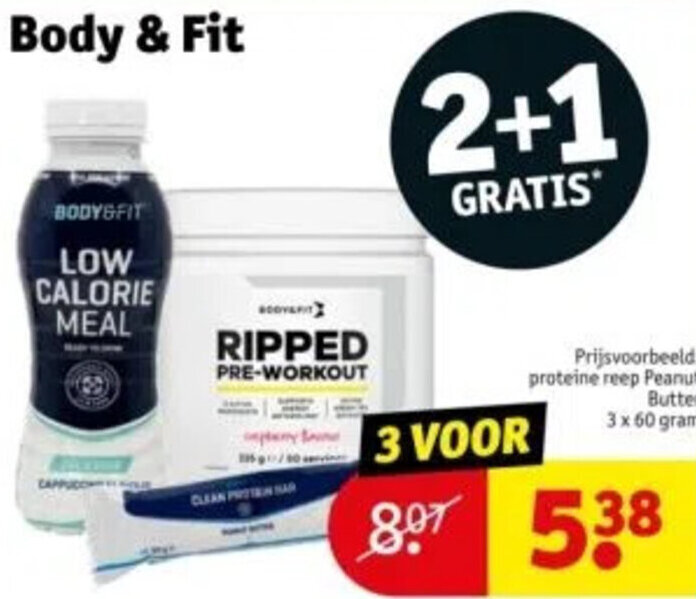 Body and Fit 2+1 gratis aanbieding bij Kruidvat
