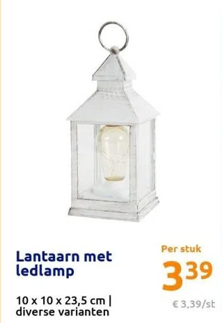 Lantaarn met ledlamp aanbieding bij Action