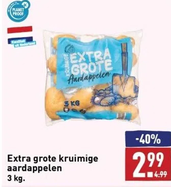 Extra grote kruimige aardappelen 3 kg aanbieding bij ALDI