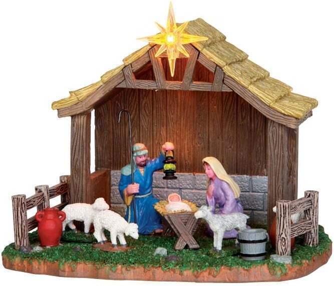 Lemax general kerstdorpminiatuur nativity scene (kerststal) 17 x 12 x ...