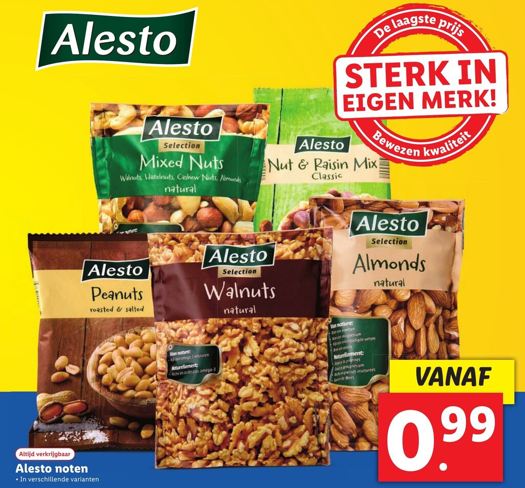 Alesto noten aanbieding bij Lidl