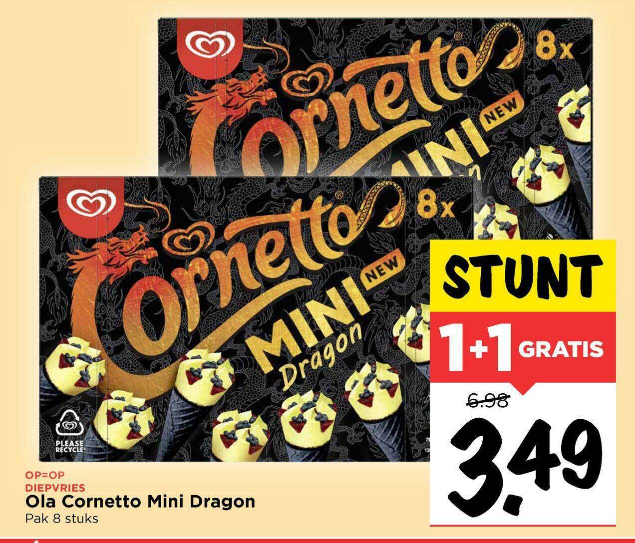 Ola Cornetto Mini Dragon aanbieding bij Vomar