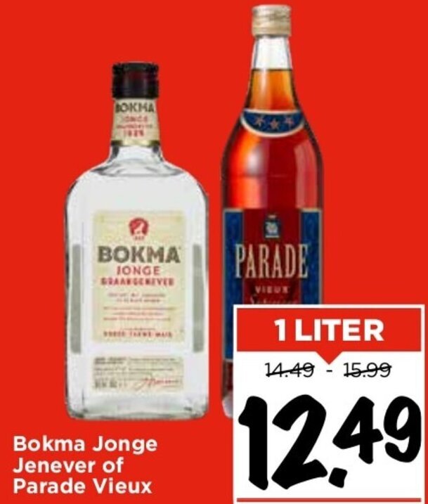 Bokma Jonge Jenever of Parade Vieux 1liter 1 liter aanbieding bij Vomar ...