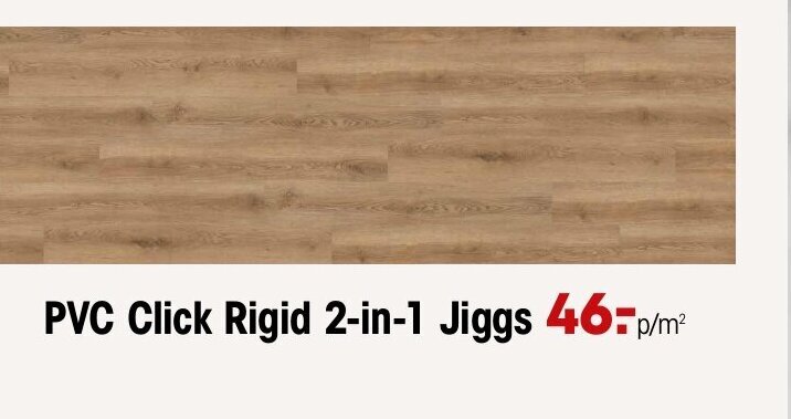 PVC Click Rigid 2-in-1 Jiggs aanbieding bij Kwantum