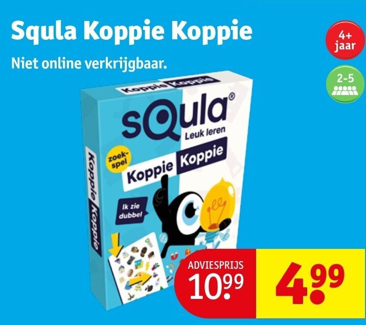 Squla Koppie Koppie aanbieding bij Kruidvat