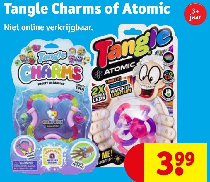 Tangle Charms of Atomic aanbieding bij Kruidvat