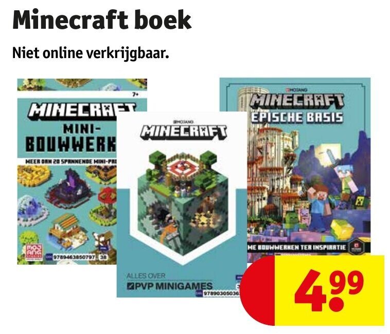 Minecraft boek aanbieding bij Kruidvat