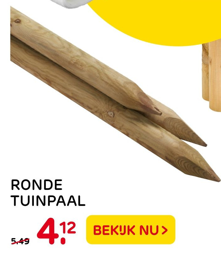 Ronde tuinpaal aanbieding bij Praxis