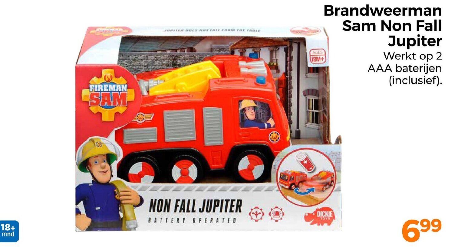 Brandweerman Sam Non Fall Jupiter aanbieding bij Trekpleister