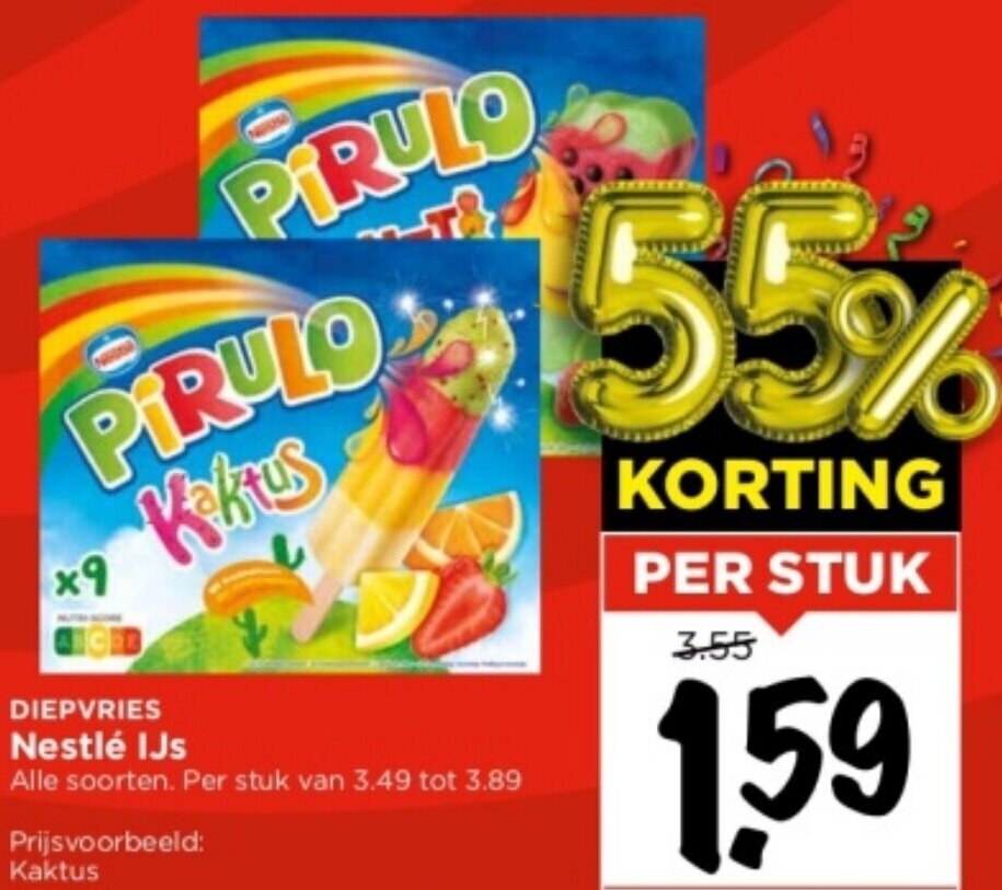 DIEPVRIES Nestlé IJs aanbieding bij Vomar Voordeelmarkt