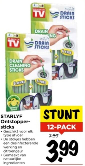 STARLYF Ontstopper-sticks aanbieding bij Vomar Voordeelmarkt