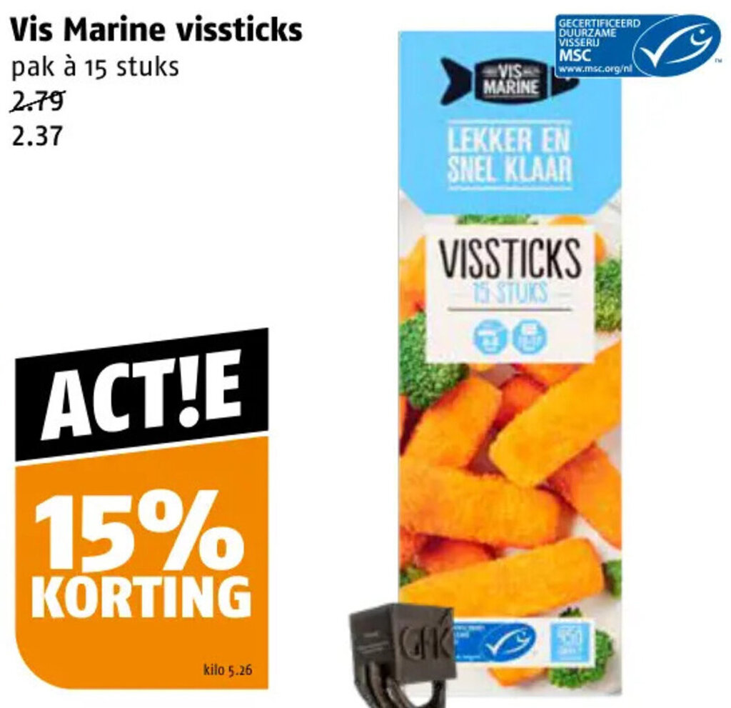 Vis Marine vissticks aanbieding bij Poiesz