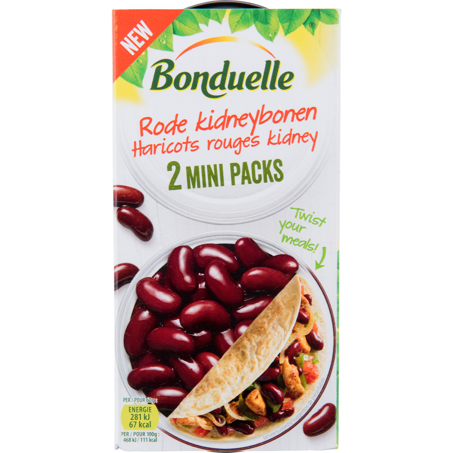 Bonduelle rode kidneybonen mini packs aanbieding bij Dekamarkt