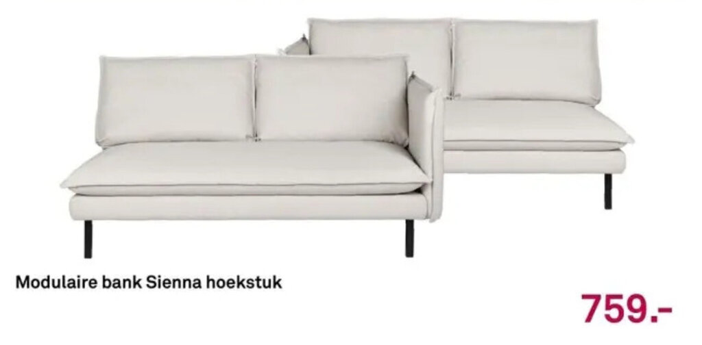 Modulaire bank Sienna hoekstuk aanbieding bij Karwei