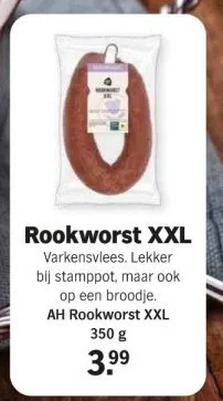 Rookworst xxl aanbieding bij Albert Heijn