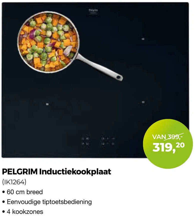 PELGRIM Inductiekookplaat aanbieding bij EP Beerepoot