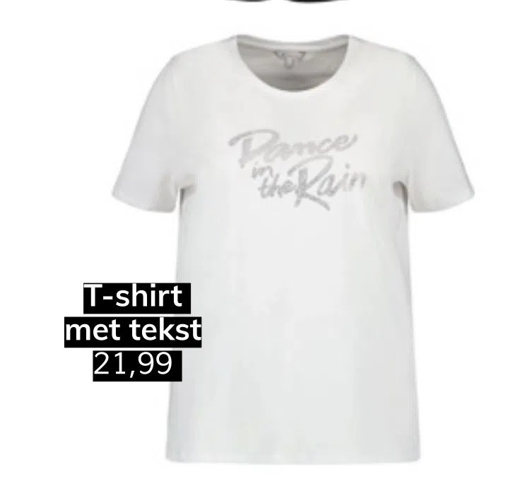 T-shirt met tekst aanbieding bij MS Mode