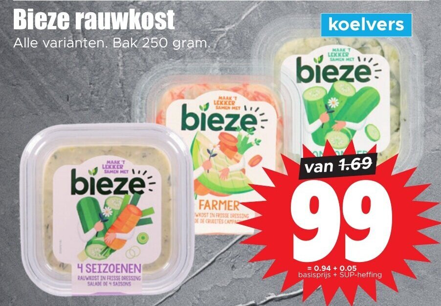 Bieze rauwkost 250g aanbieding bij Dirk