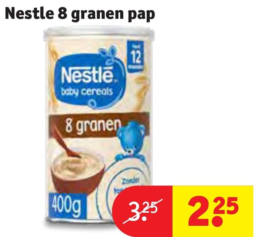 Nestle 8 granen pap aanbieding bij Kruidvat