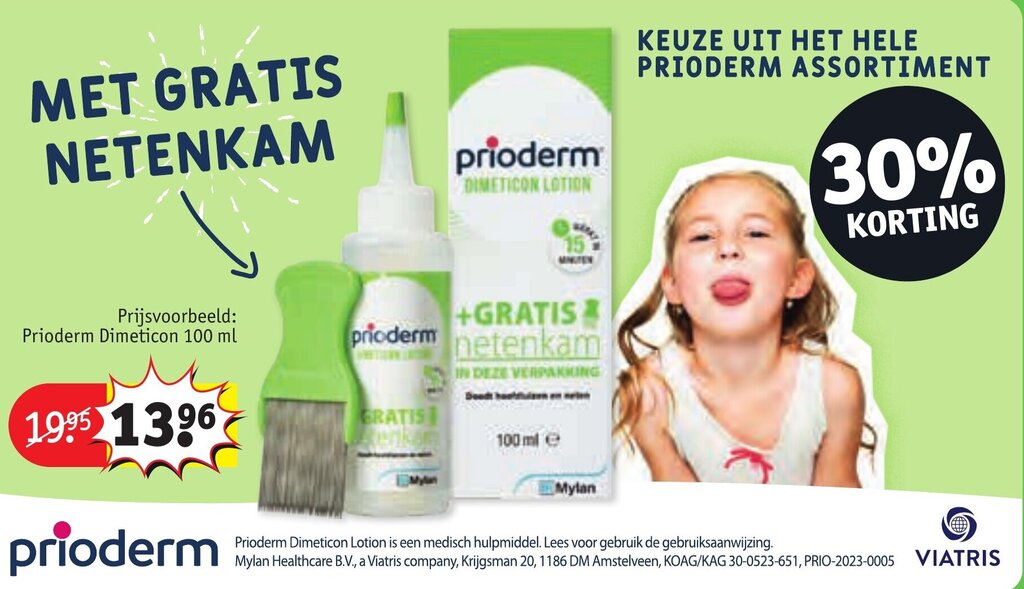 Prioderm Dimeticon 100 ml aanbieding bij Kruidvat