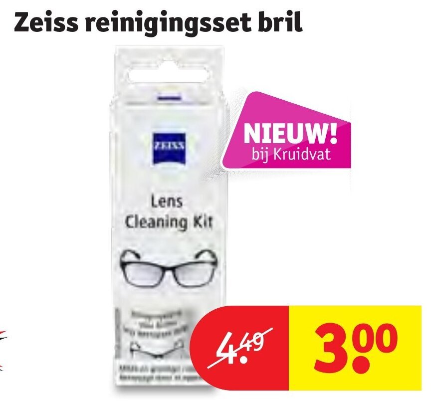 Zeiss reinigingsset bril aanbieding bij Kruidvat
