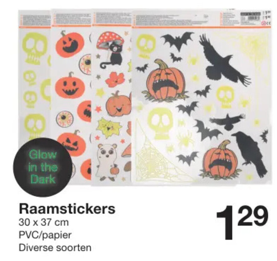 Raamstickers 30 x 37 cm aanbieding bij Zeeman