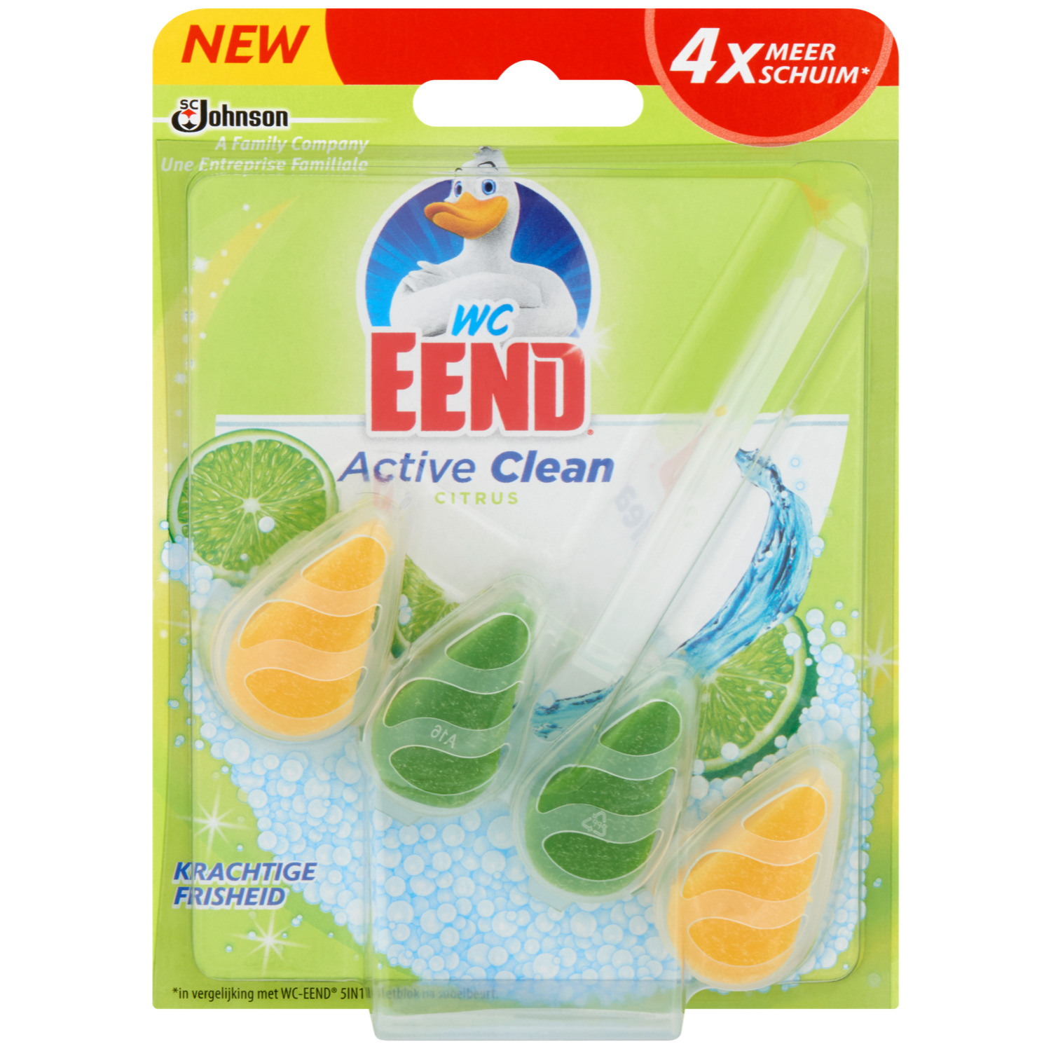 Wc-eend toiletblok active clean citrus aanbieding bij Dekamarkt