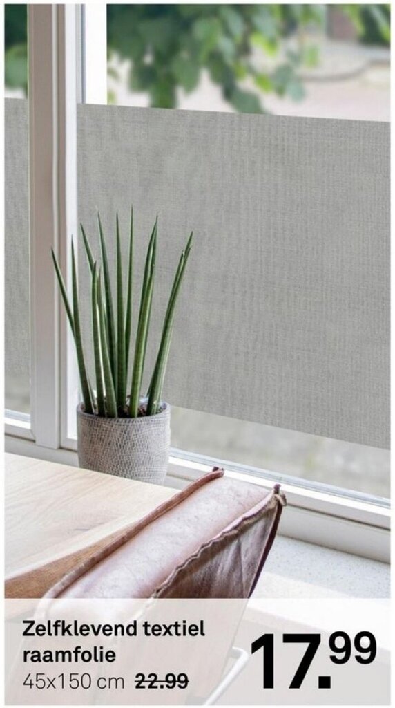 Zelfklevend textiel raamfolie 45x150 cm aanbieding bij Karwei