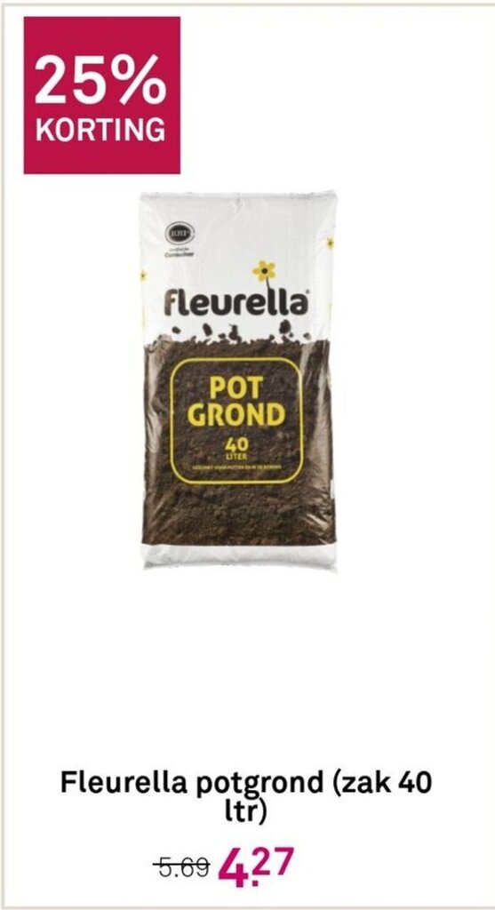Fleurella potgrond (zak 40 ltr) aanbieding bij Karwei