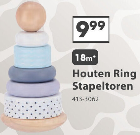 Houten Ring Stapeltoren aanbieding bij Top1Toys