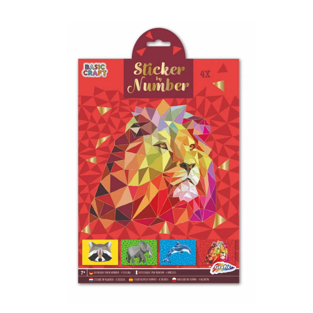 Sticker op nummer a4 4 prints 2 assorti aanbieding bij Top1Toys