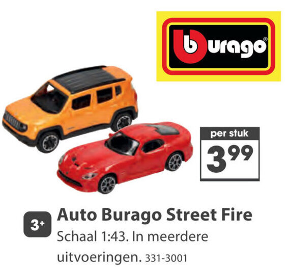 Auto Burago Street Fire aanbieding bij Top1Toys