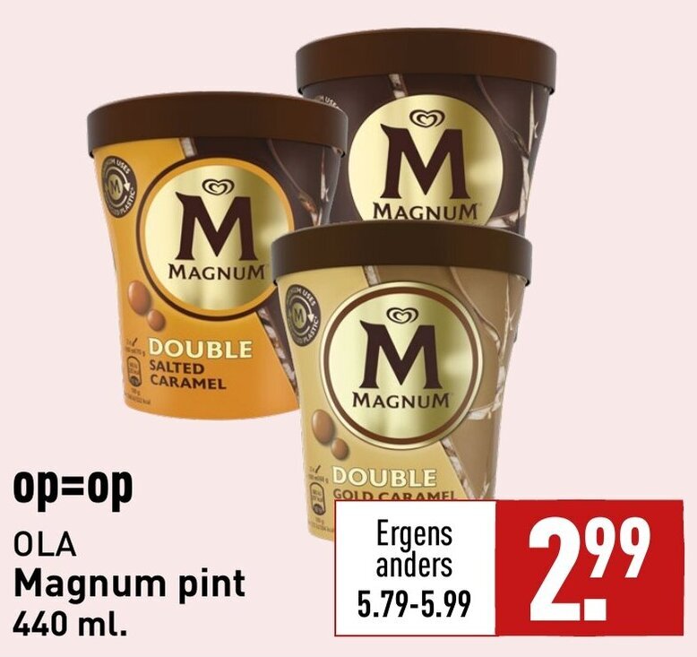 OLA Magnum pint 440 ml. aanbieding bij ALDI