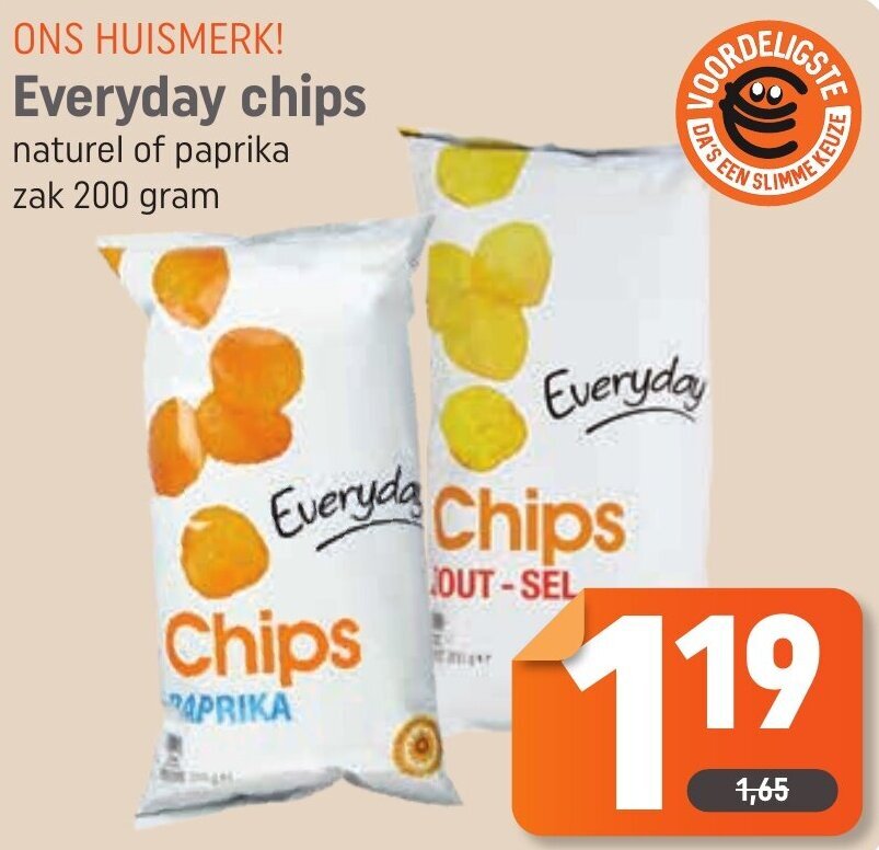 Everyday chips 200g aanbieding bij Lekker Makkelijk