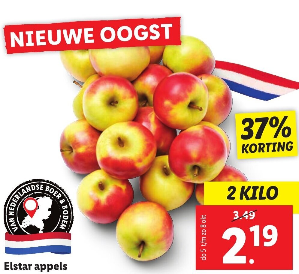 Elstar appels 2 kilo aanbieding bij Lidl