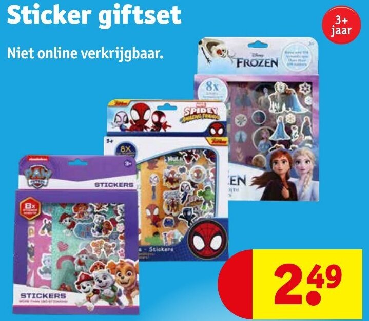 Sticker giftset aanbieding bij Kruidvat