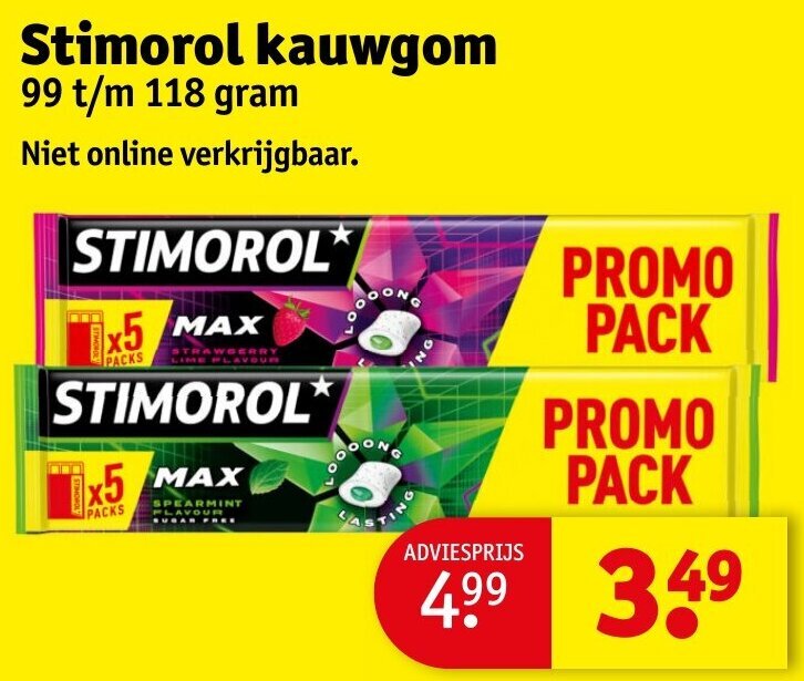 Stimorol kauwgom 118g aanbieding bij Kruidvat